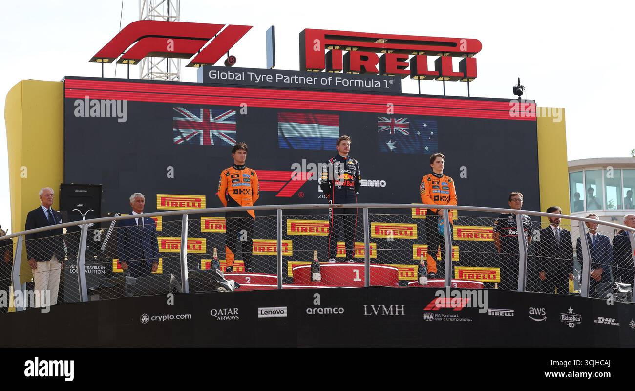 Podium Italy Grand Prix 2025 F1 Pirelli Formula 1 Pirelli Gran Premio d ...