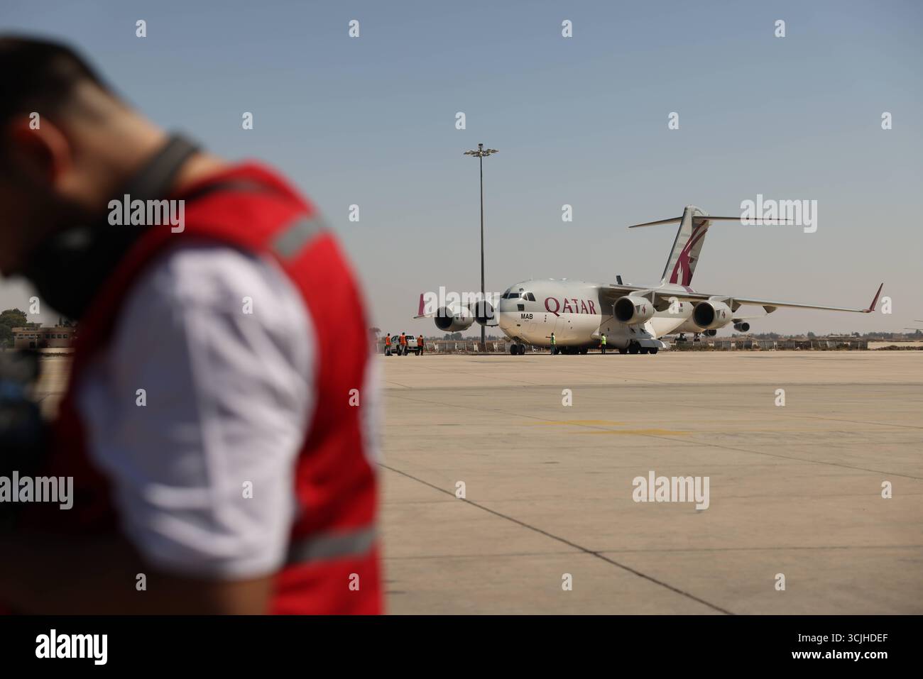 Qatari humanitarian aid plane lands in Damascus to support Syrian ...