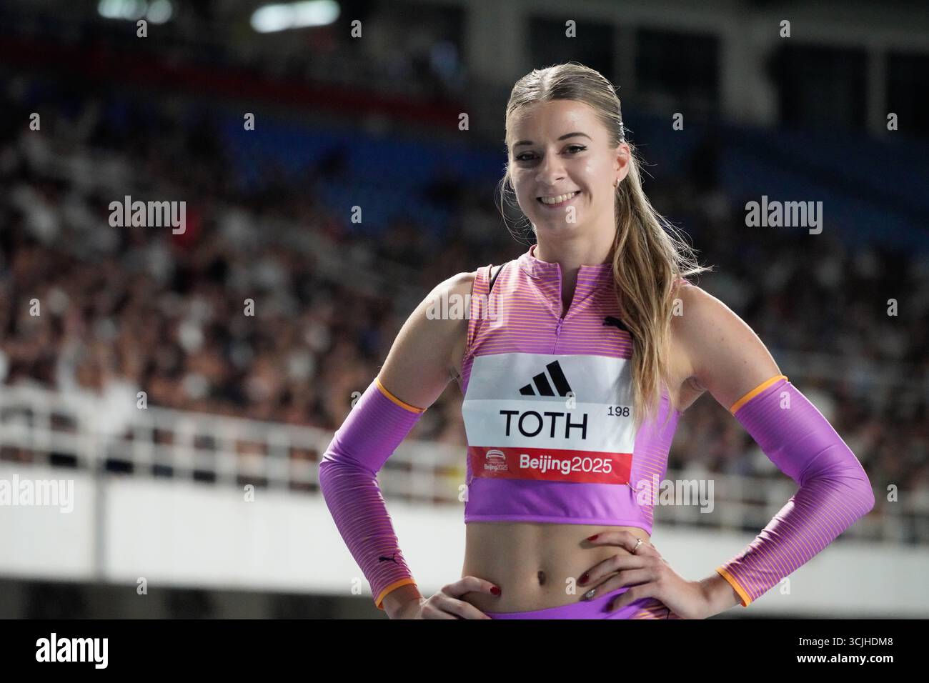 (250907) -- BEIJING, Sept. 7, 2025 (Xinhua) -- Kristiina Halonen reacts ...