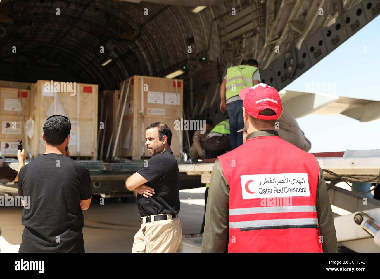 Qatari humanitarian aid plane lands in Damascus to support Syrian ...