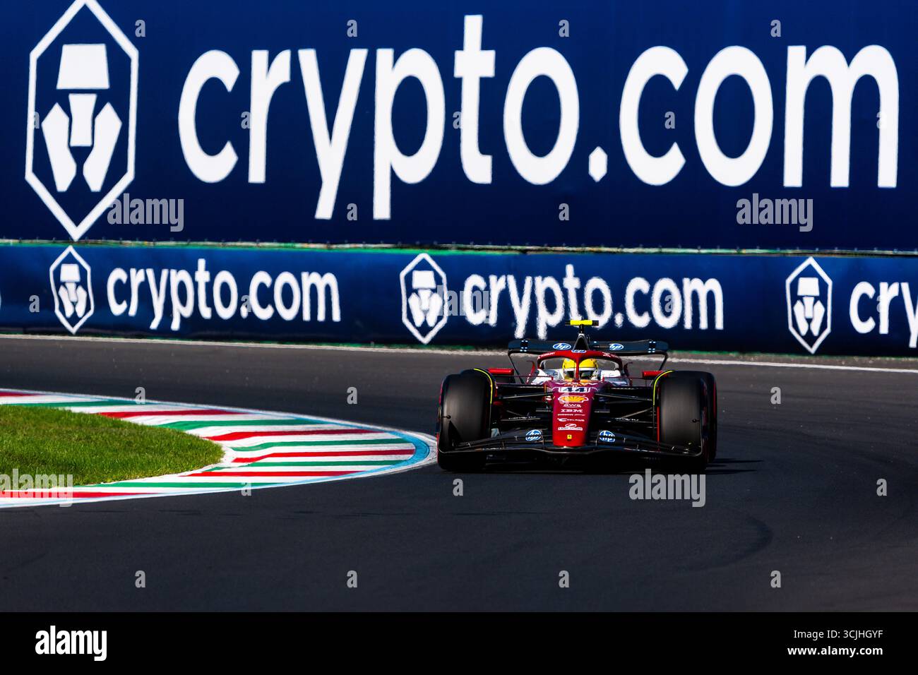 Scuderia Ferrari HP F1 Team's English driver Lewis Hamilton competes ...