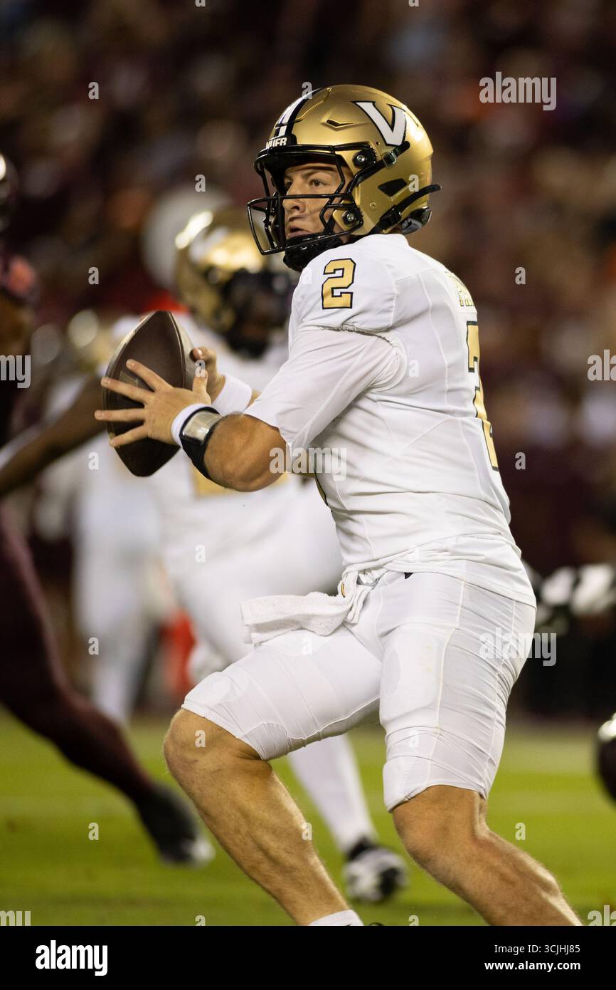 September 6, 2025: Vanderbilt Commodores quarterback Diego Pavia (2 ...