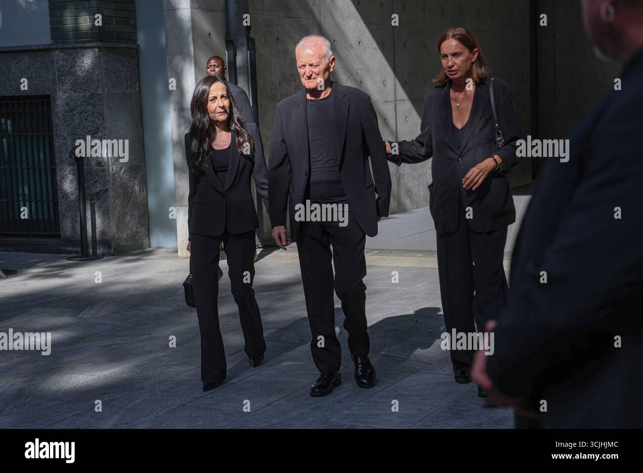 Santo Versace and wife Francesca De Stefano arrives to pay his respects ...