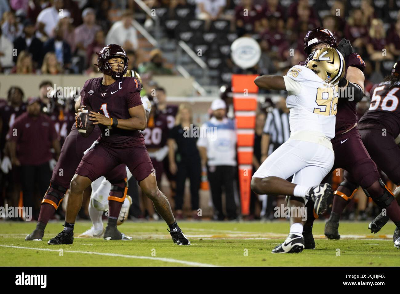 September 6, 2025: Virginia Tech Hokies quarterback Kyron Drones (1 ...