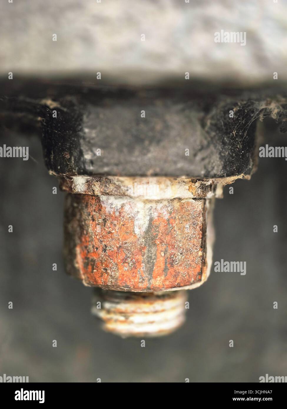 Large size bolts and nuts in iron and steel factories, old vintage ...