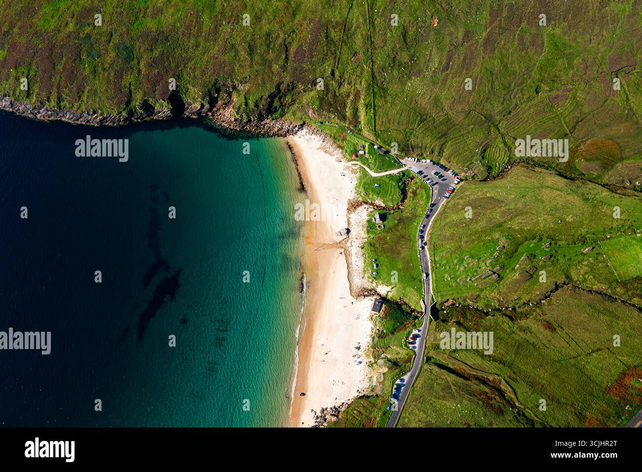 Drone footage showing sandy beach hi-res stock photography and images ...