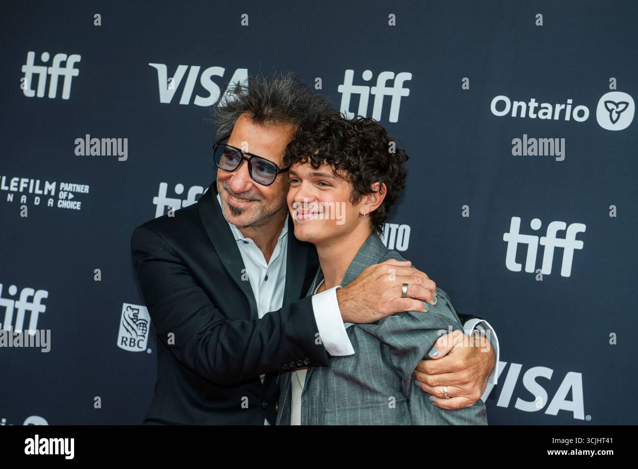 Director Pablo Trapero, left, and Noah Jupe pose for photos together on ...