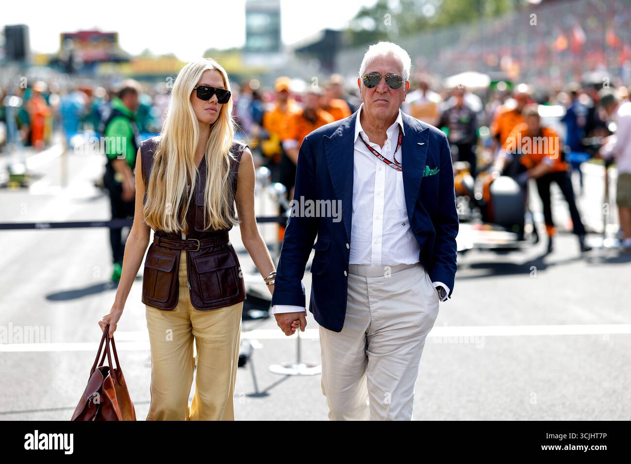 STROLL Lawrence (can), Aston Martin F1 Team owner, portrait and Raquel ...