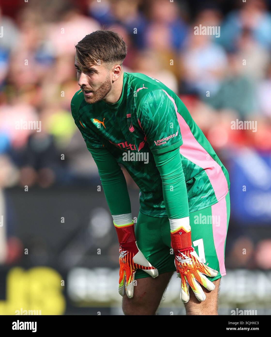 Chesterfield's keeper Zach Hemming during the Sky Bet League Two match at Pallet-Track Bescot ...
