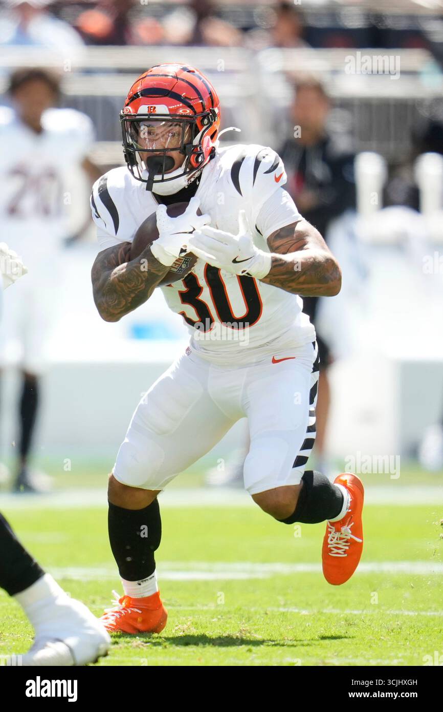 Cincinnati Bengals running back Chase Brown (30) carries during the ...