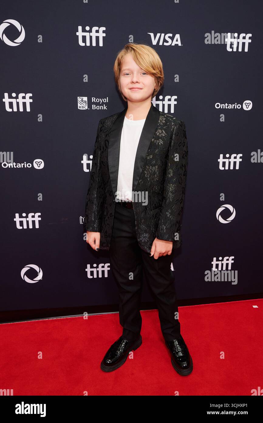 Actor Jacobi Jupe is photographed on the red carpet for the film ...