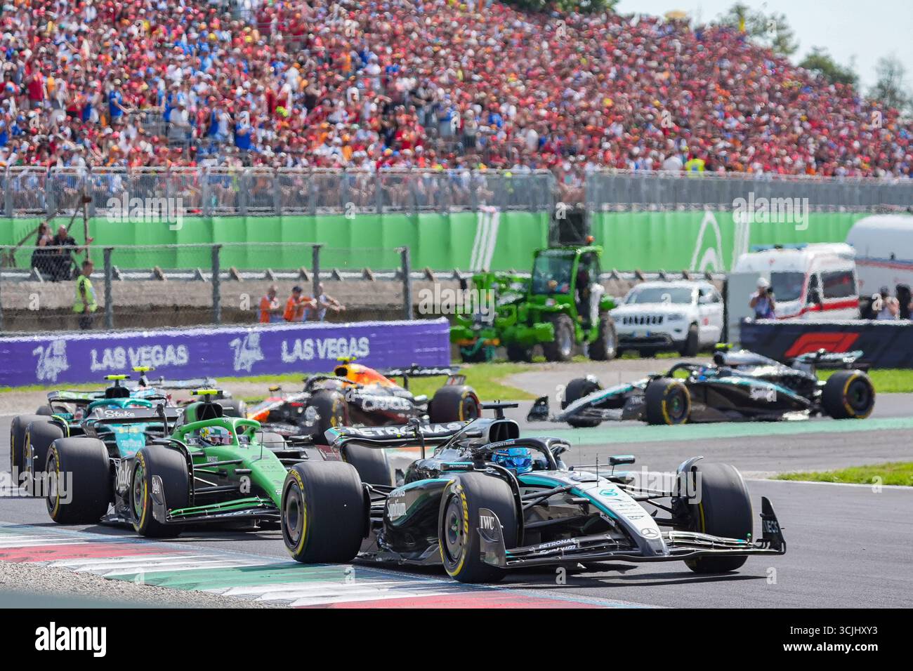 George Russel of United Kingdom driving the (63) Mercedes-AMG PETRONAS ...