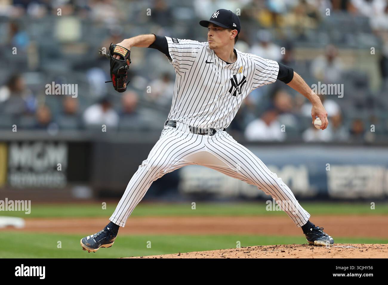 New York Yankees pitcher Max Fried throws during the second inning of a ...