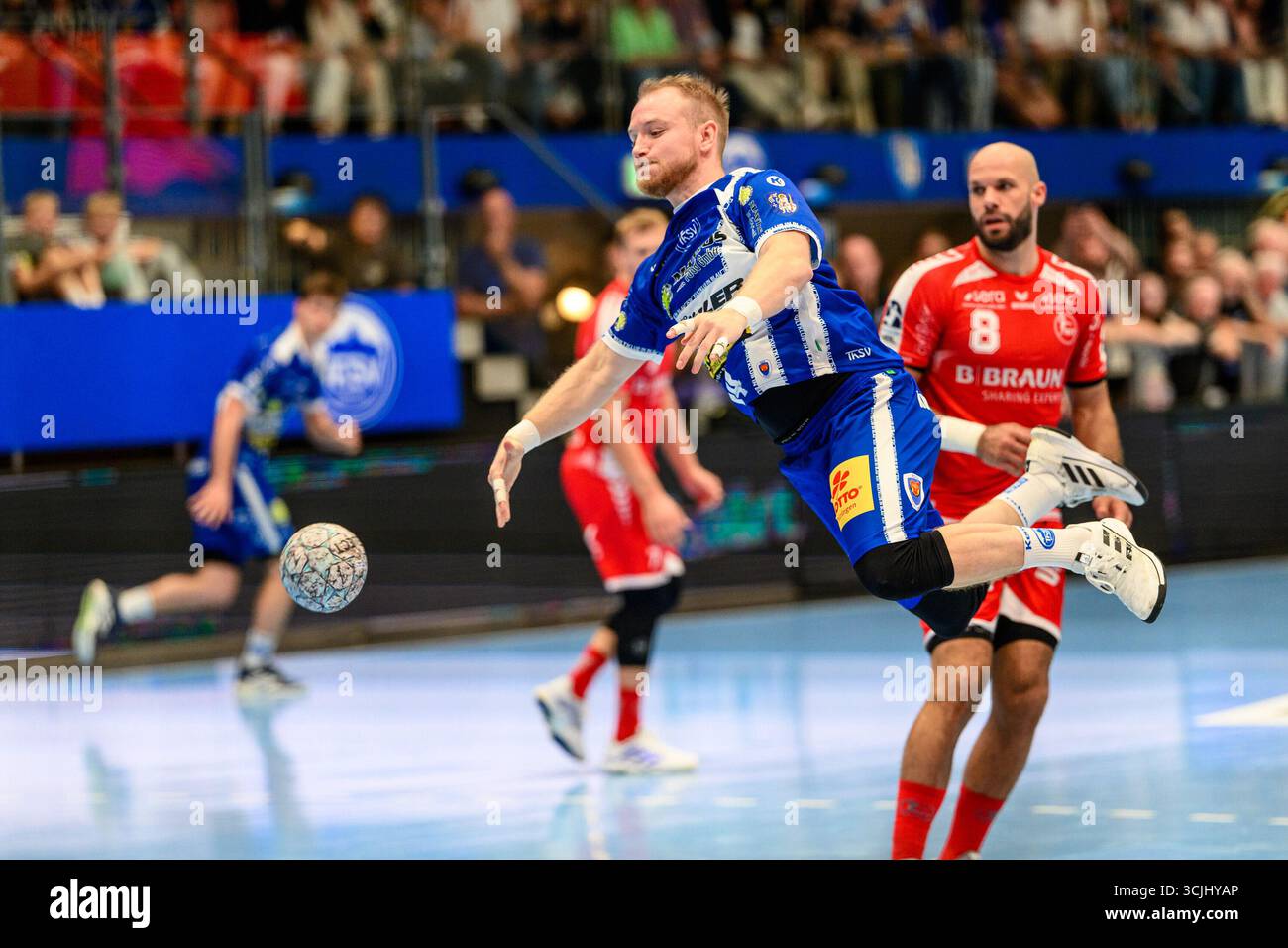 Peter, Walz (Kreislaeufer, ThSV Eisenach, #14) GER, Thueringen, ThSV Eisenach gegen MT Melsungen ...