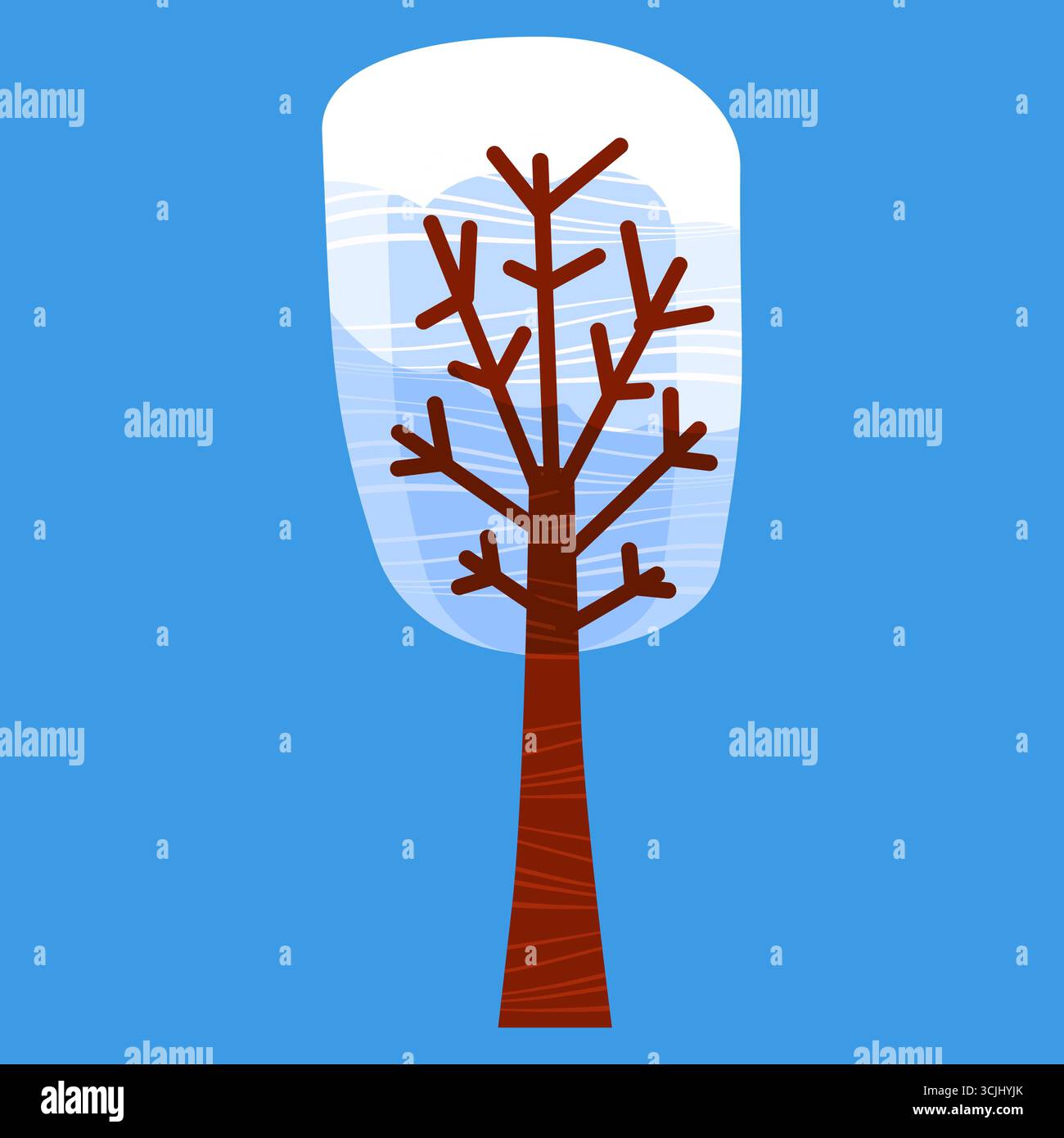 Frost covered branch Stock Vector Images - Alamy