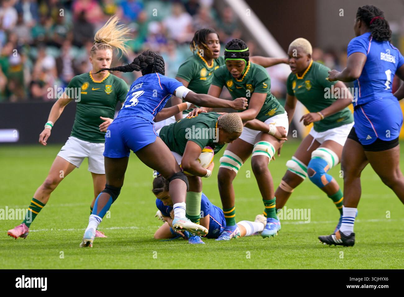 Women’s Rugby World Cup South Africa vs France match at Franklin ...