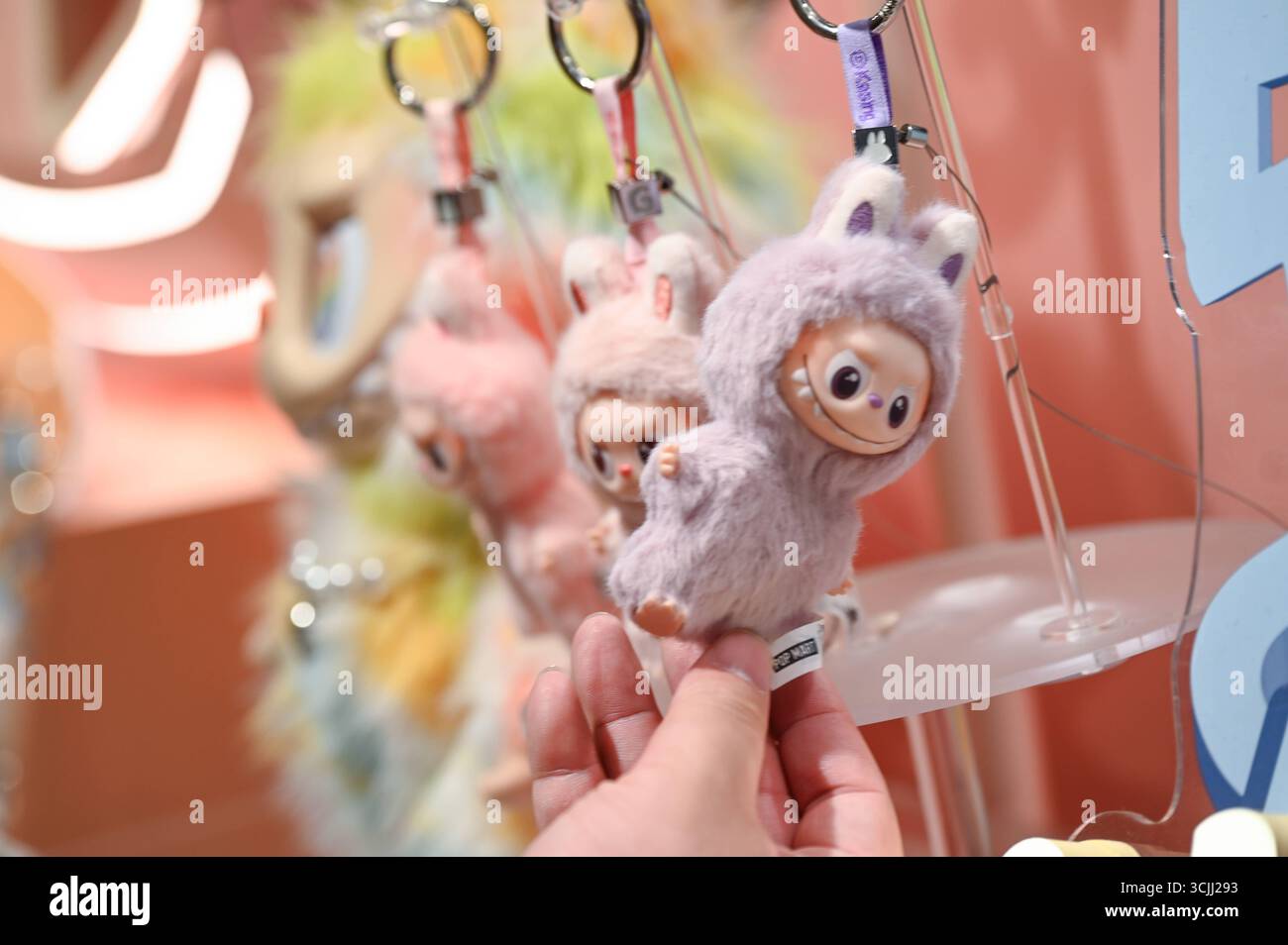 LABUBU in Shenzhen LABUBU products display at the POP MART shop in the ...