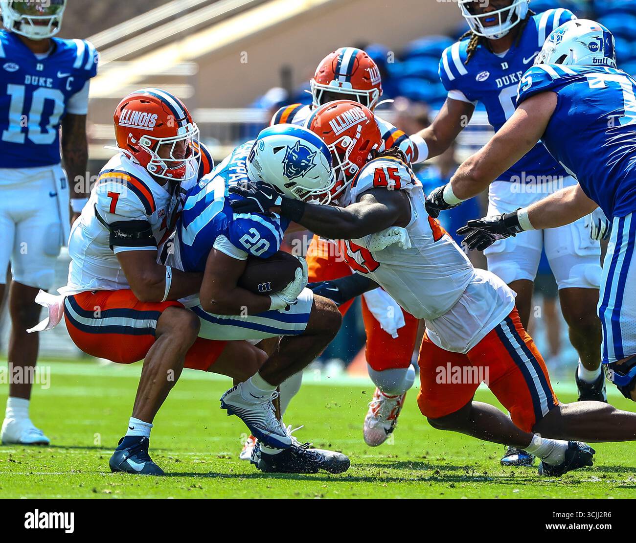 September 6,2025: Duke University running back Nate Sheppard (20) gets ...