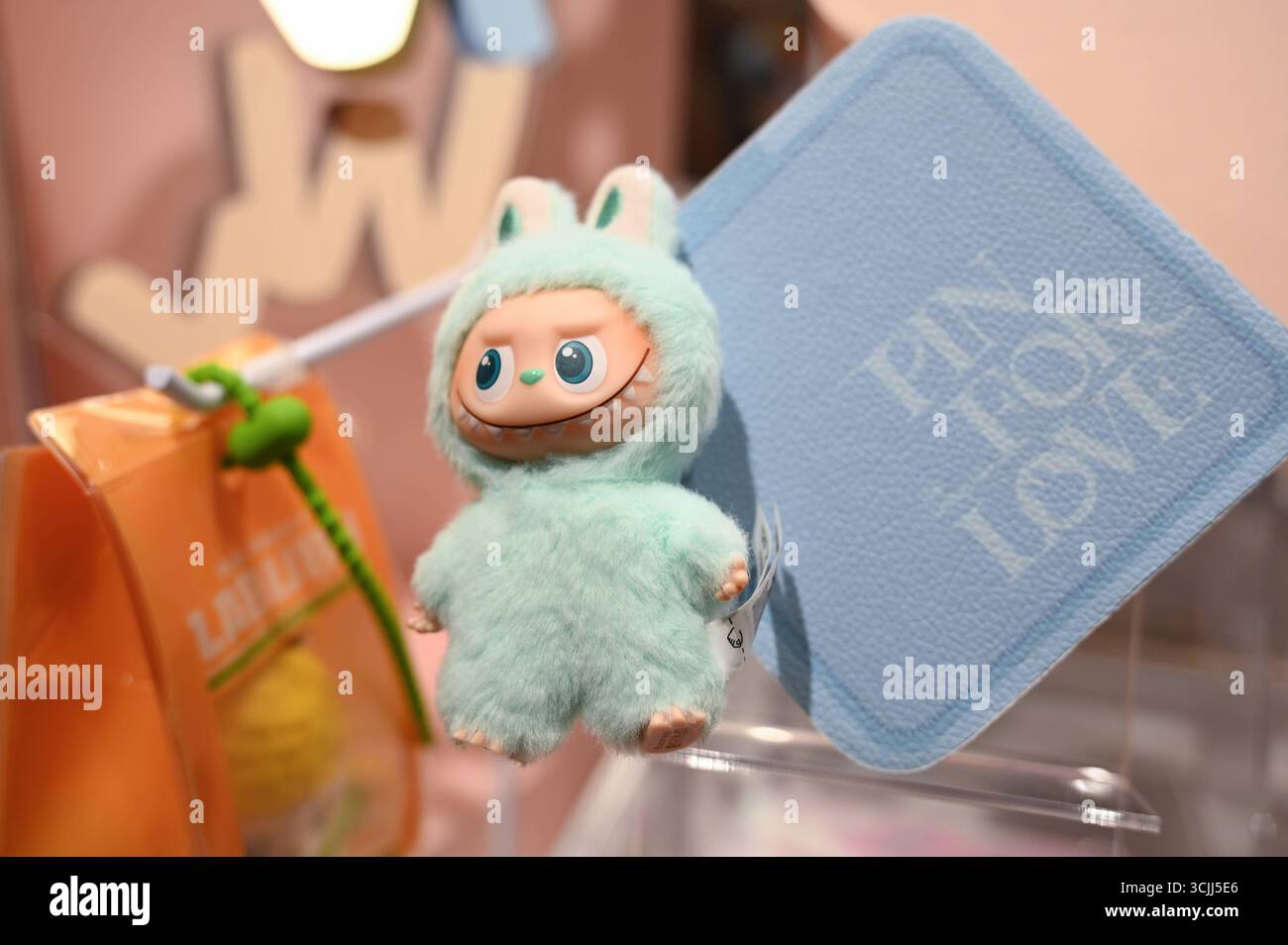 LABUBU in Shenzhen LABUBU product display at the POP MART shop in the ...
