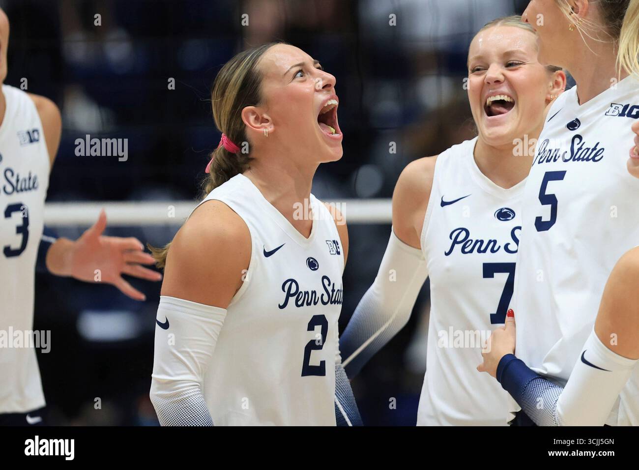 Penn State's libero Ava Falduto (2) reacts during an NCAA college ...