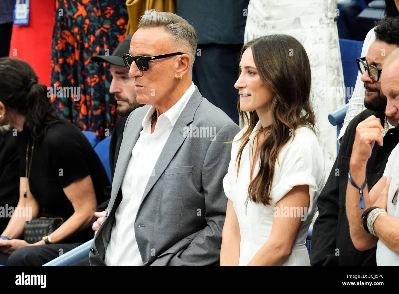 Bruce Springsteen attends the US Open tennis men's singles final Sunday ...