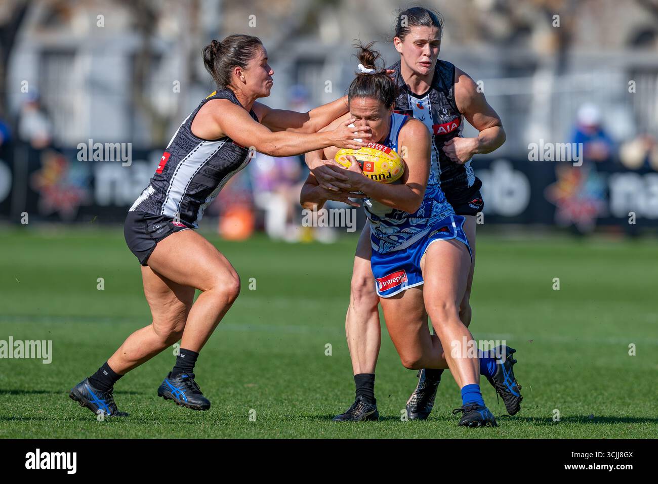Emma Kearney of North Melbourne is seen in action during the AFLW Round ...