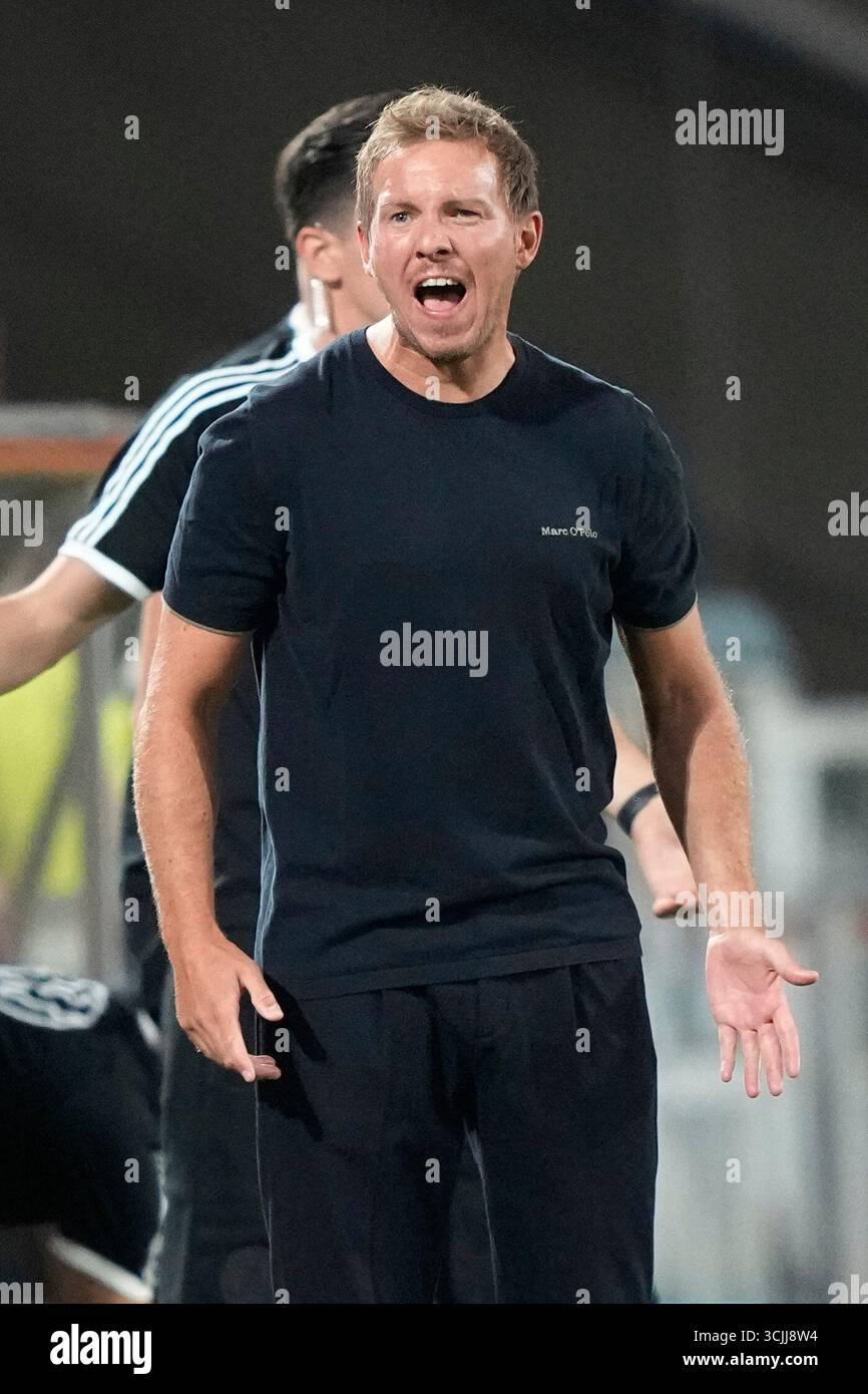Germany's head coach Julian Nagelsmann reacts during the FIFA World Cup ...