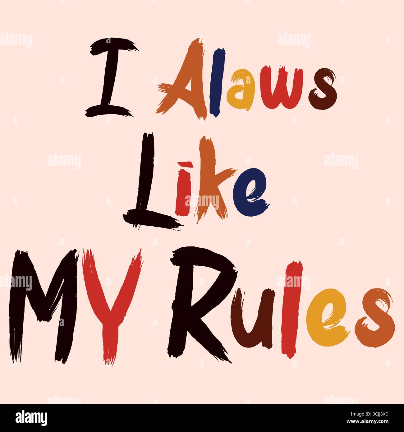 Colorful hand drawn lettering Stock Vector Images - Alamy