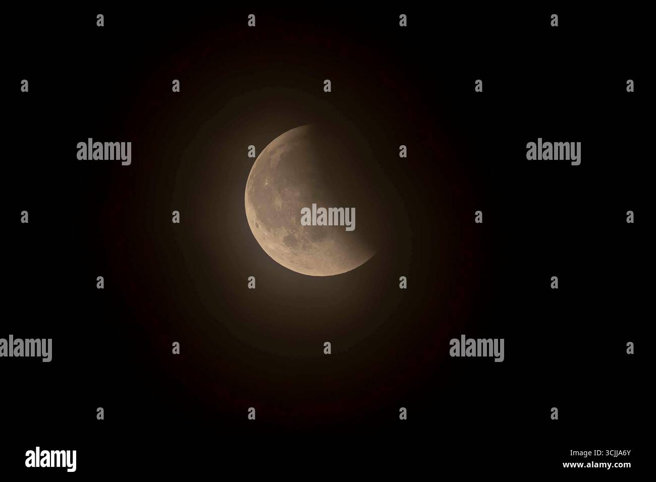 Lunar eclipse seen from the Croatian island of Rab. As earth passes ...