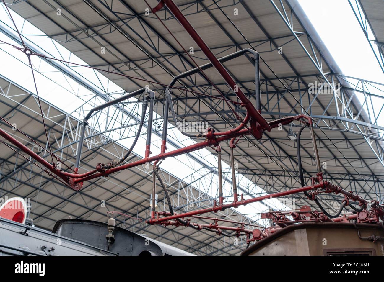 Train pantograph close up hi-res stock photography and images - Alamy