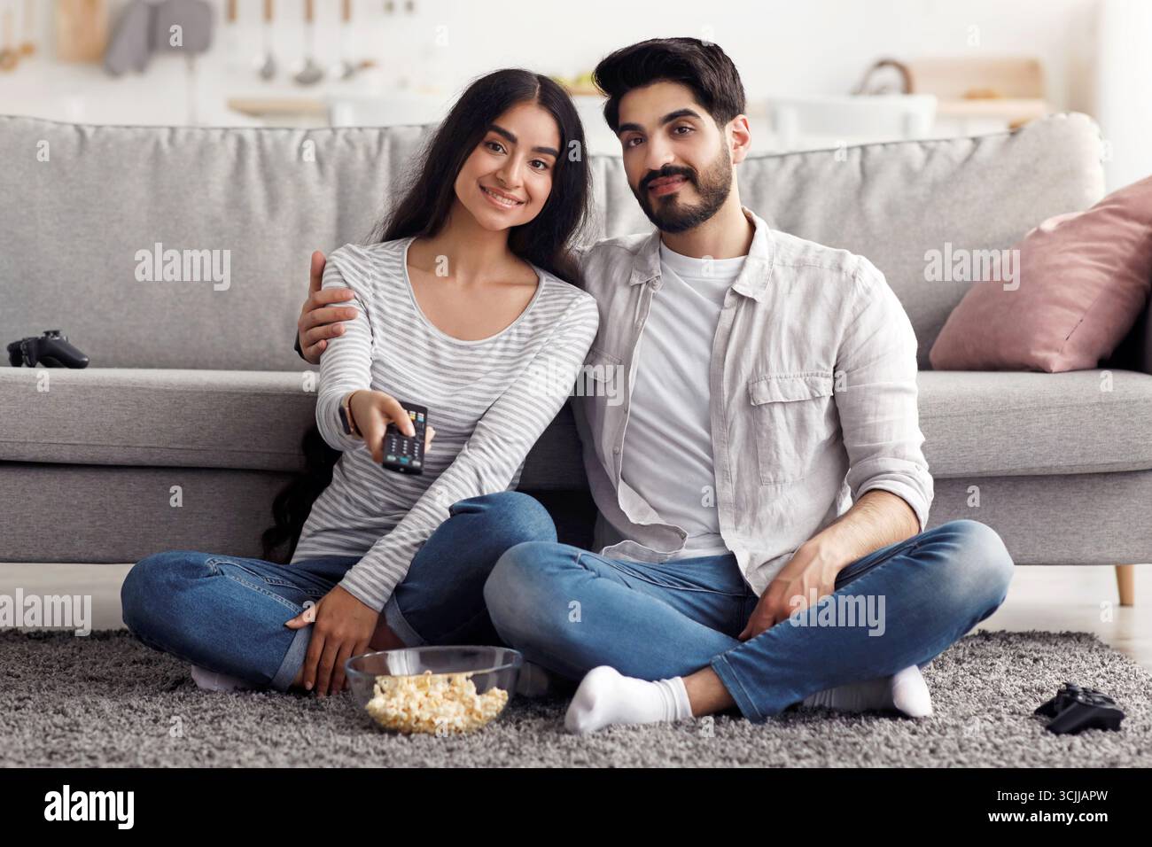 Movies, tv shows, snacks and entertainment together at home during self ...