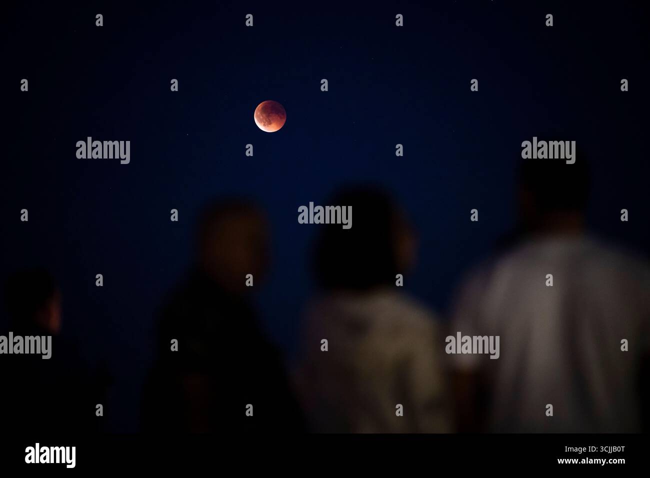 A lunar eclipse on the Blood Moon as seen from Bern, Switzerland ...