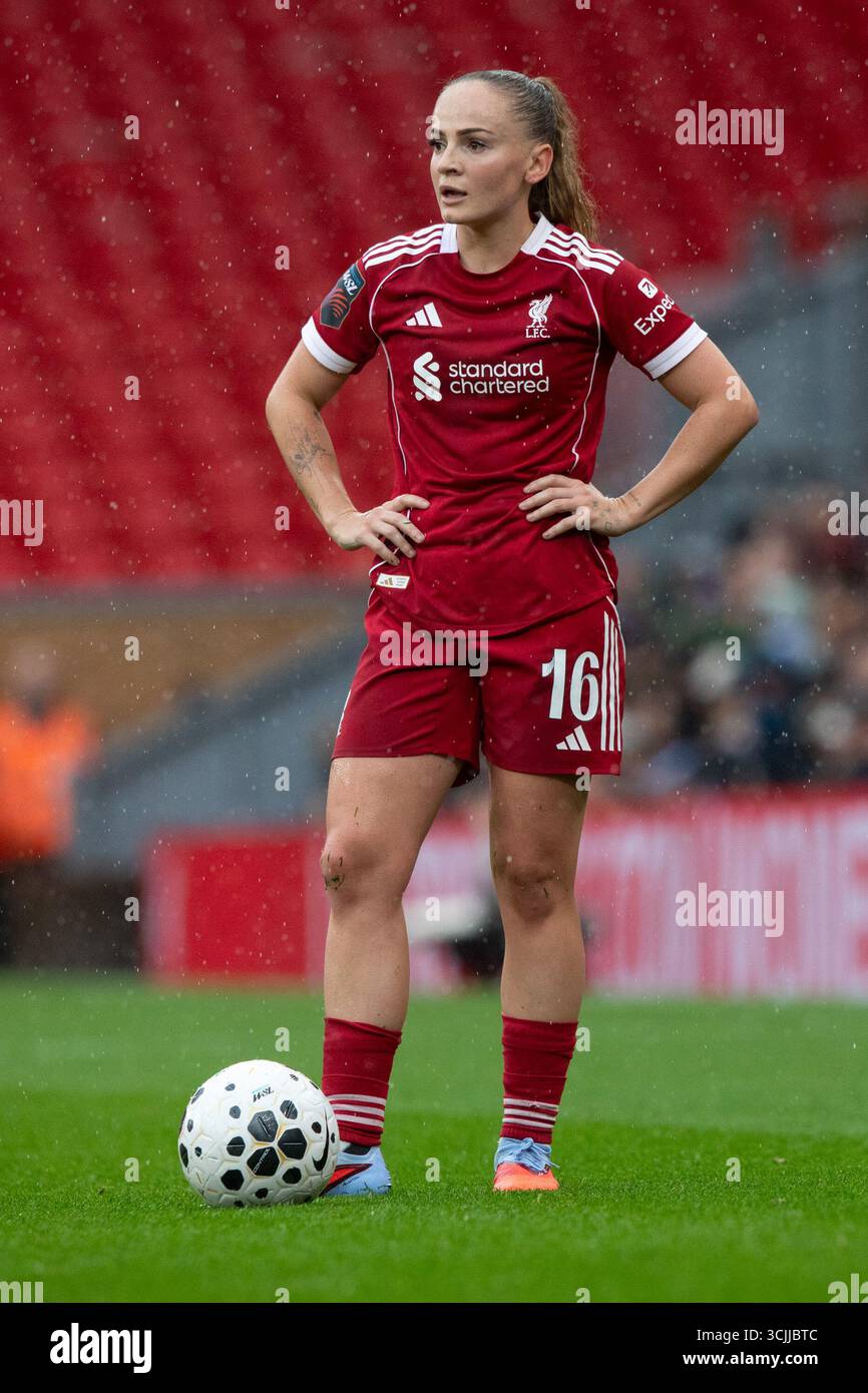 Anfield, Liverpool, England, 7th Septmber 2025 Full shot of Lily ...
