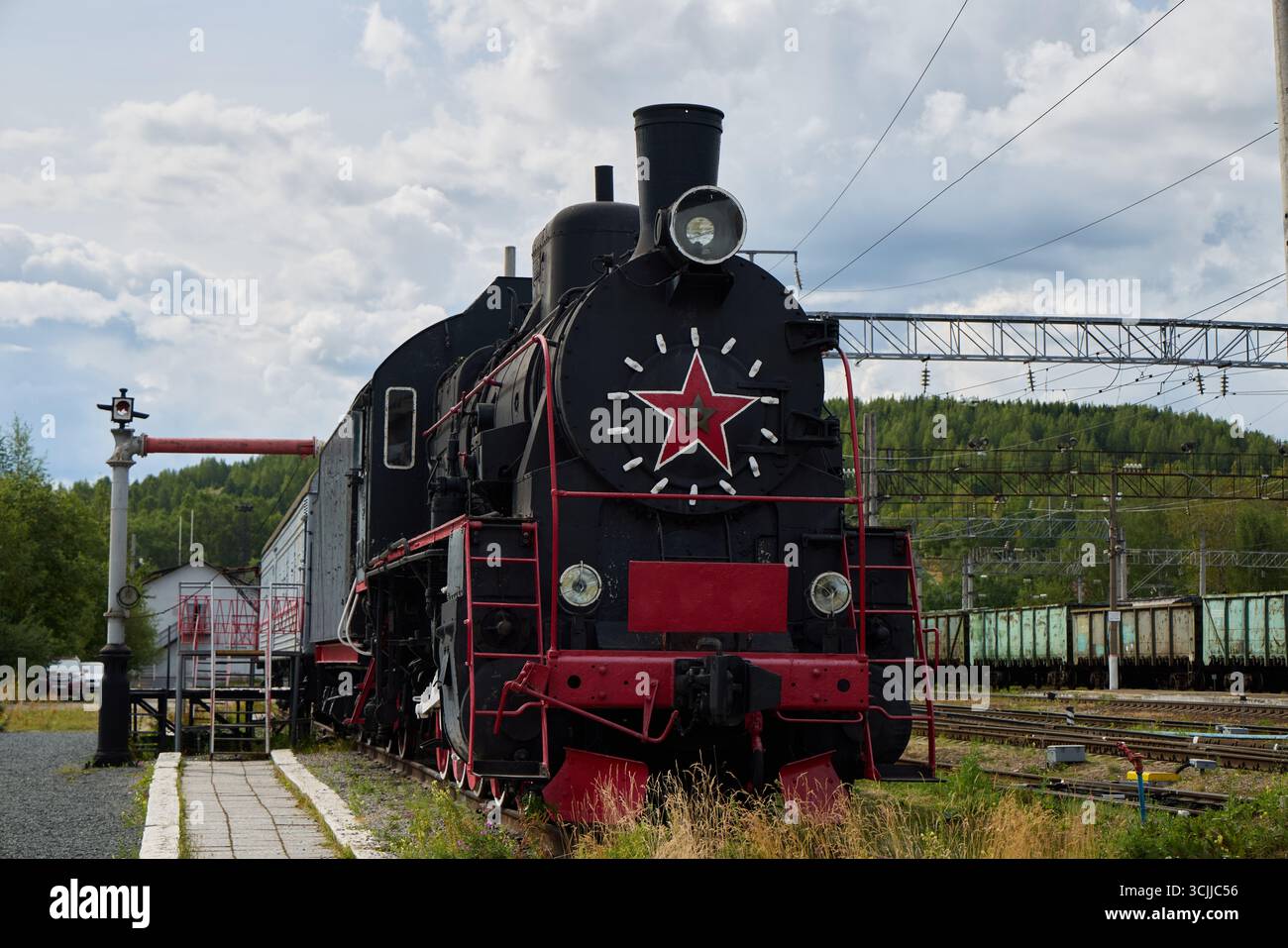 A beautiful Vintage Soviet Steam Locomotive proudly showcased at the ...