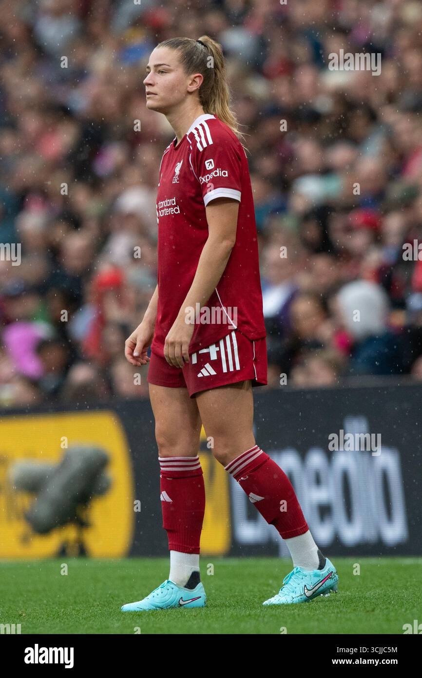 Anfield, Liverpool, England, 7th Septmber 2025 Full shot of Marie ...