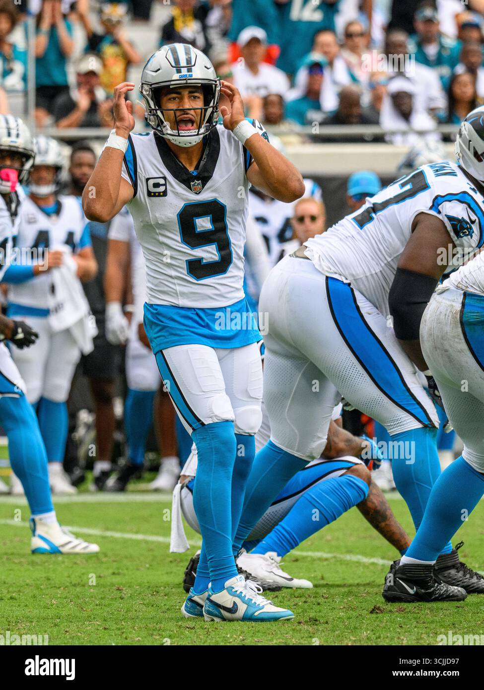 September 7, 2025: Carolina Panthers quarterback Bryce Young (9) in the ...