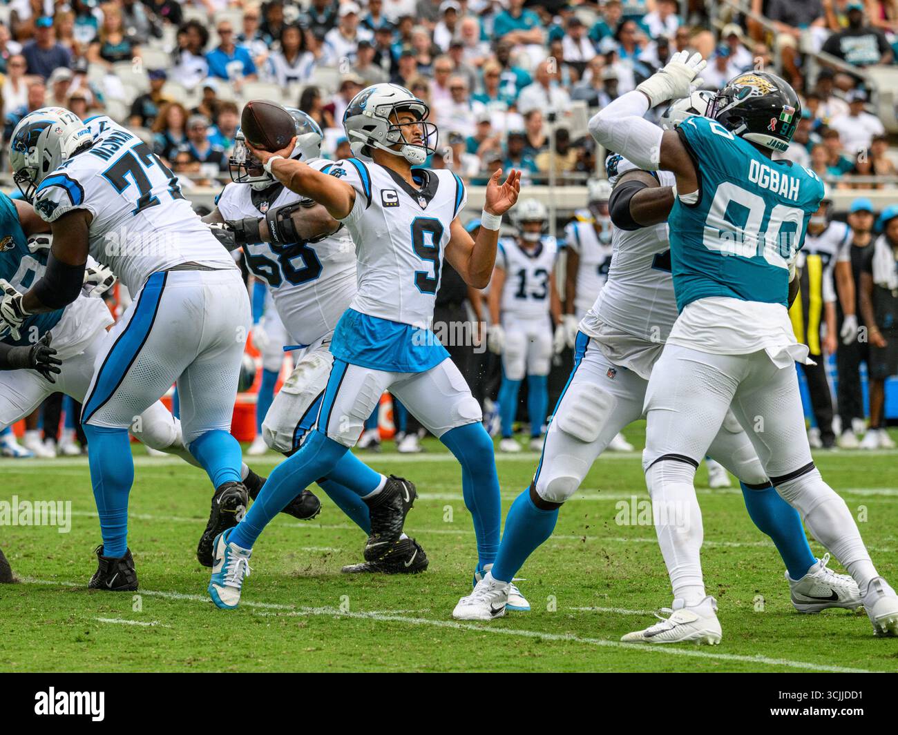 September 7, 2025: Carolina Panthers quarterback Bryce Young (9) in the ...
