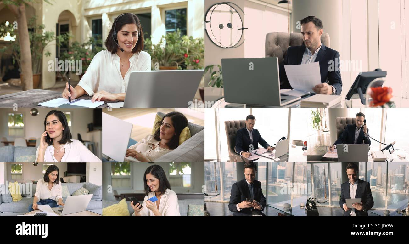 Remote communication, modern technology usage for business and leisure ...