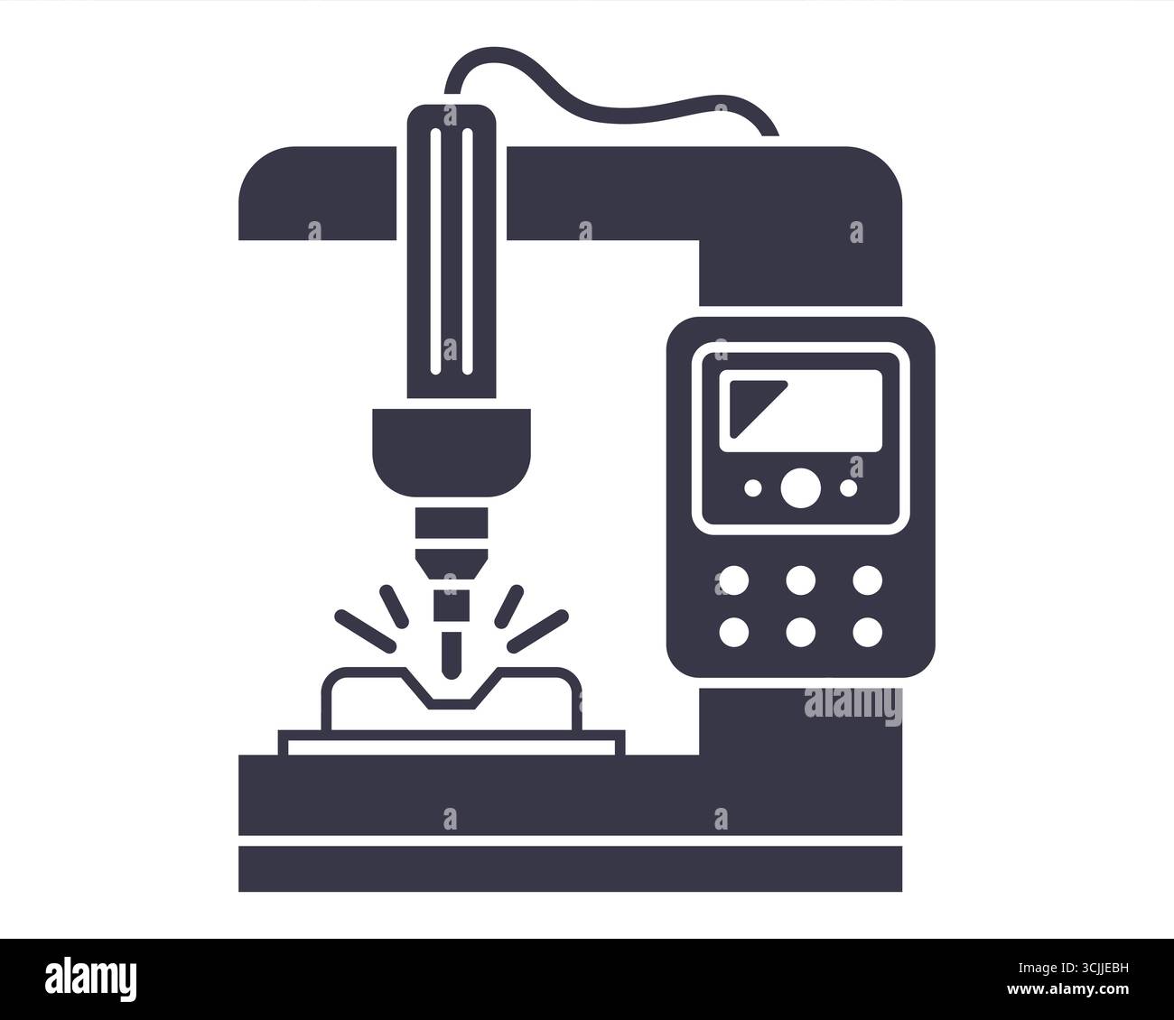 Precision milling drilling machine Stock Vector Images - Alamy