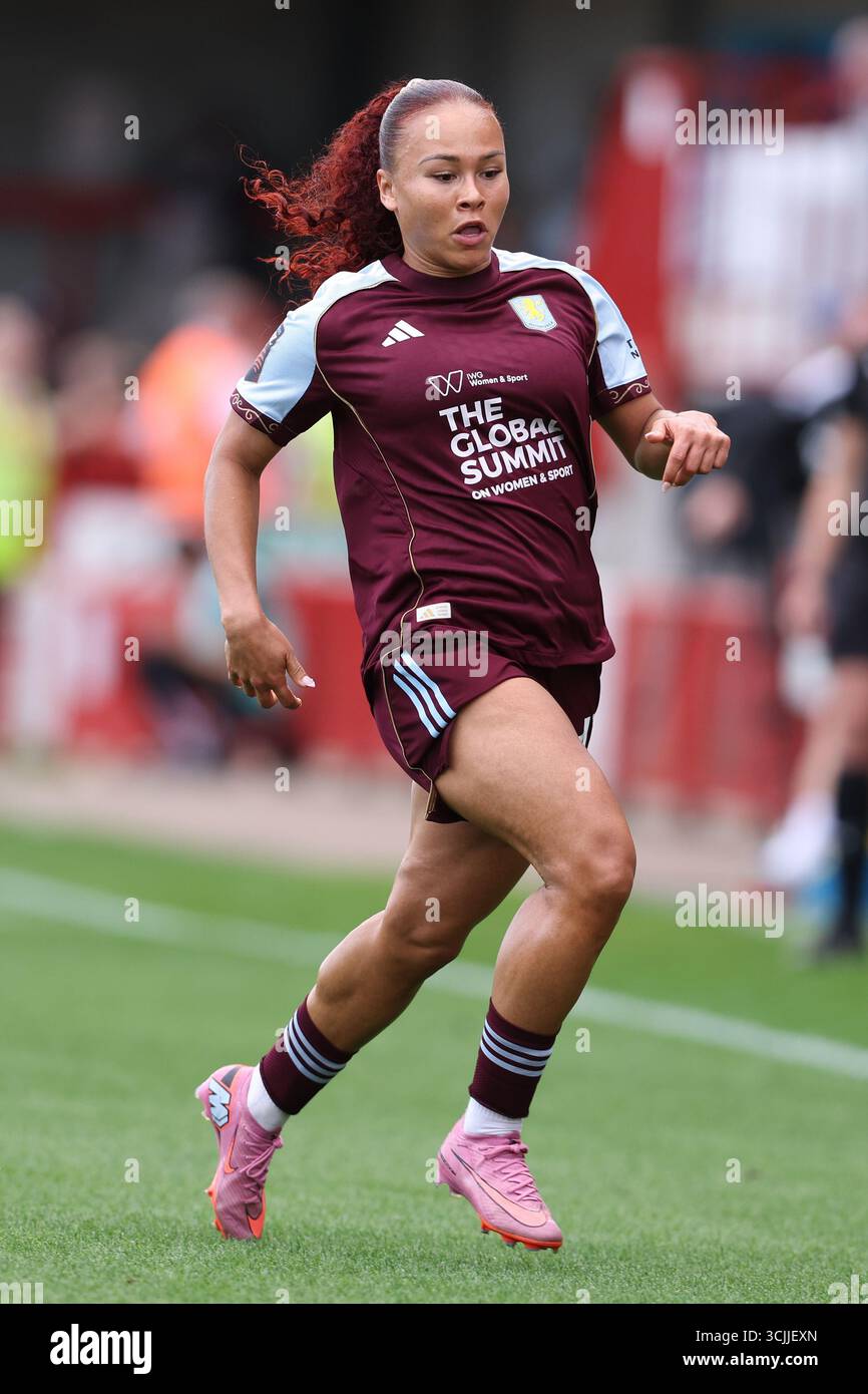 Crawley, UK, 7th September 2025. Ebony Salmon of Aston Villa during the ...