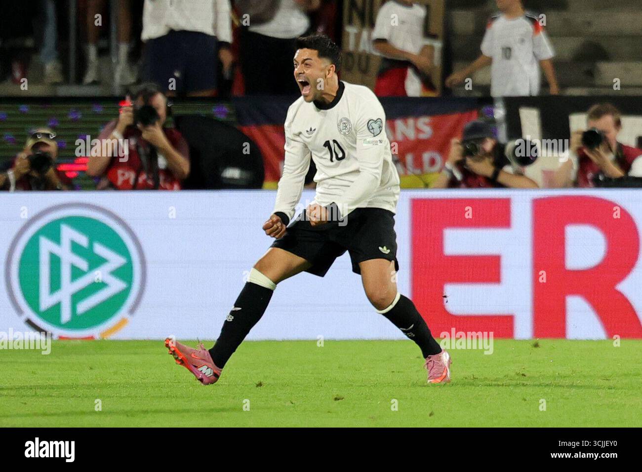 Germany's Nadiem Amiri celebrates after scoring their side's second ...