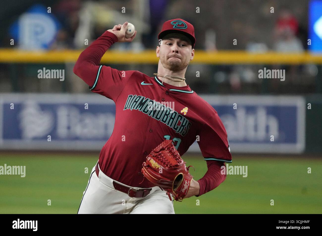 Arizona Diamondbacks pitcher Ryne Nelson throws against the Boston Red ...
