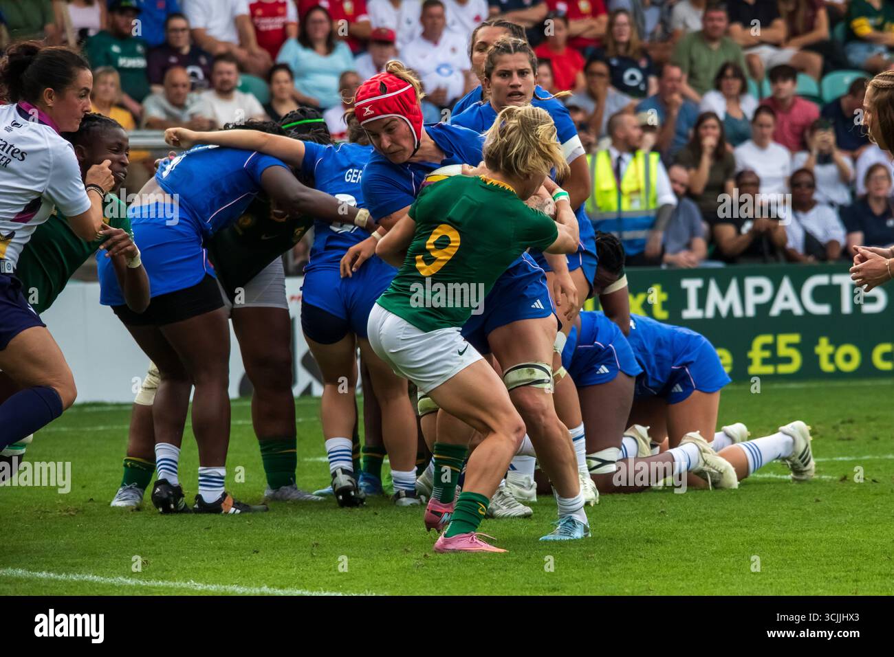 Northampton, UK, 7th September 2025 France number 8 Charlotte Escudero ...