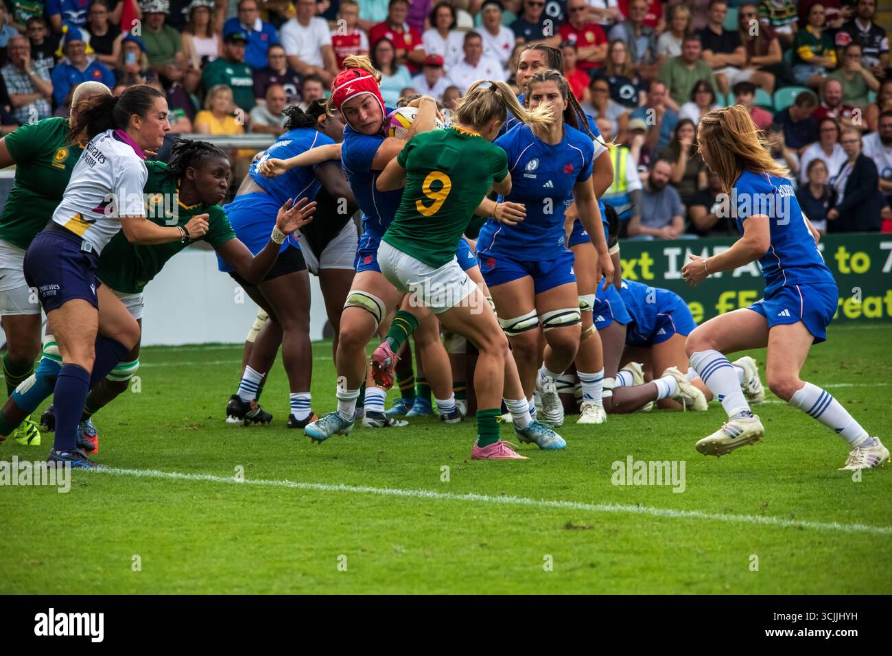 Northampton, UK, 7th September 2025 France number 8 Charlotte Escudero ...