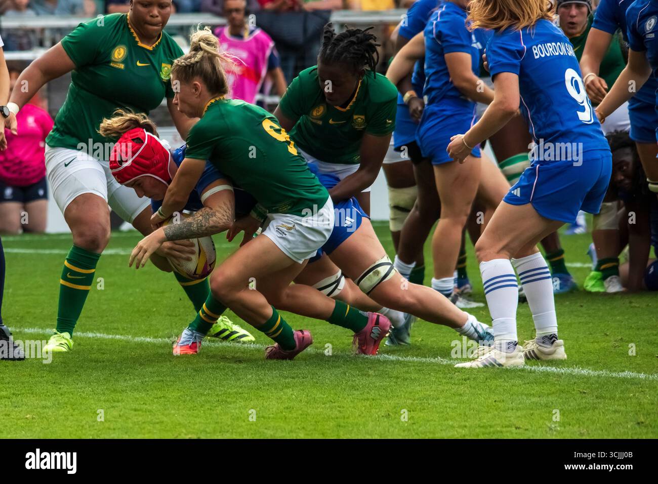 Northampton, UK, 7th September 2025 France number 8 Charlotte Escudero ...