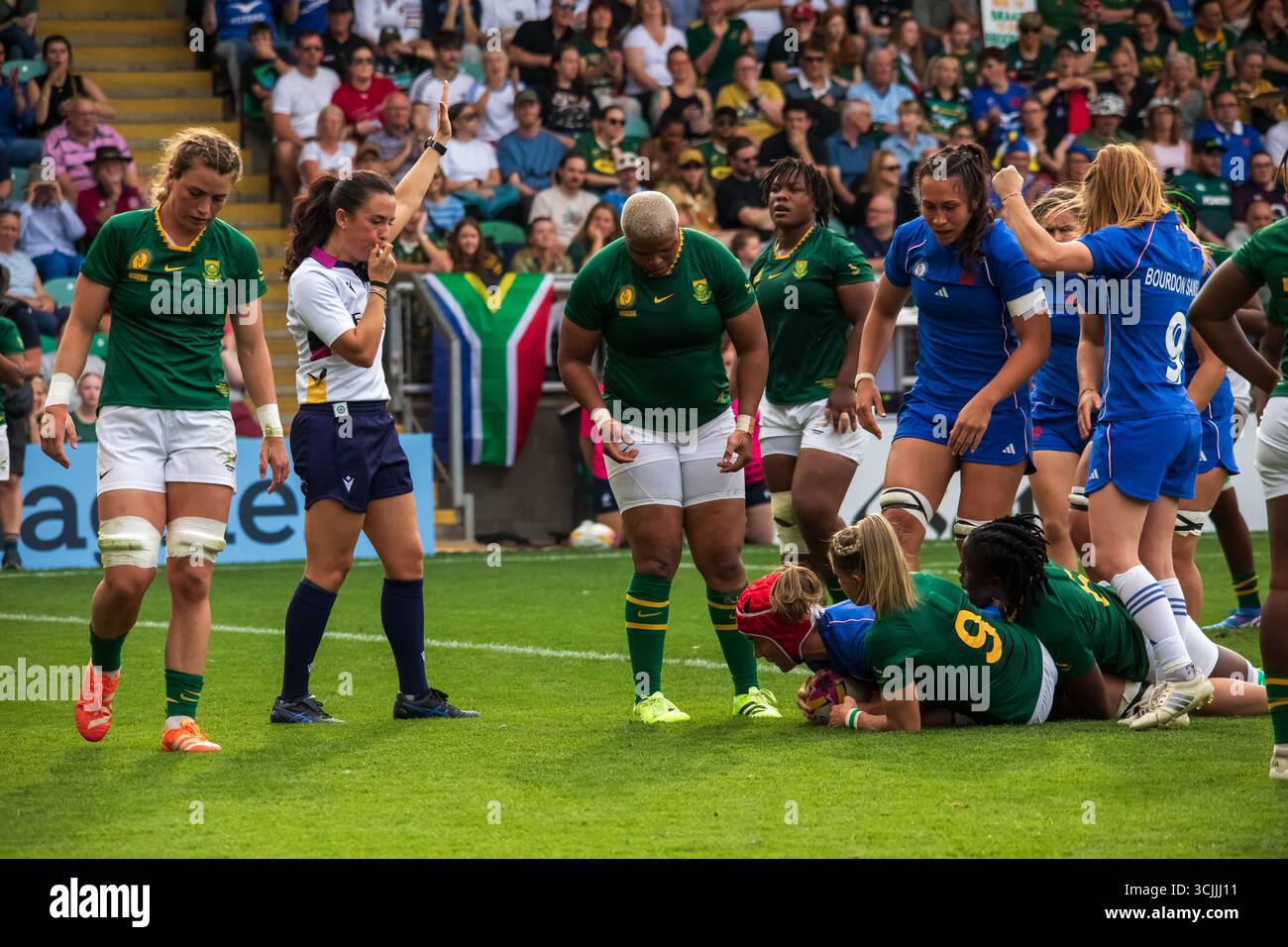 Northampton, UK, 7th September 2025 France number 8 Charlotte Escudero ...