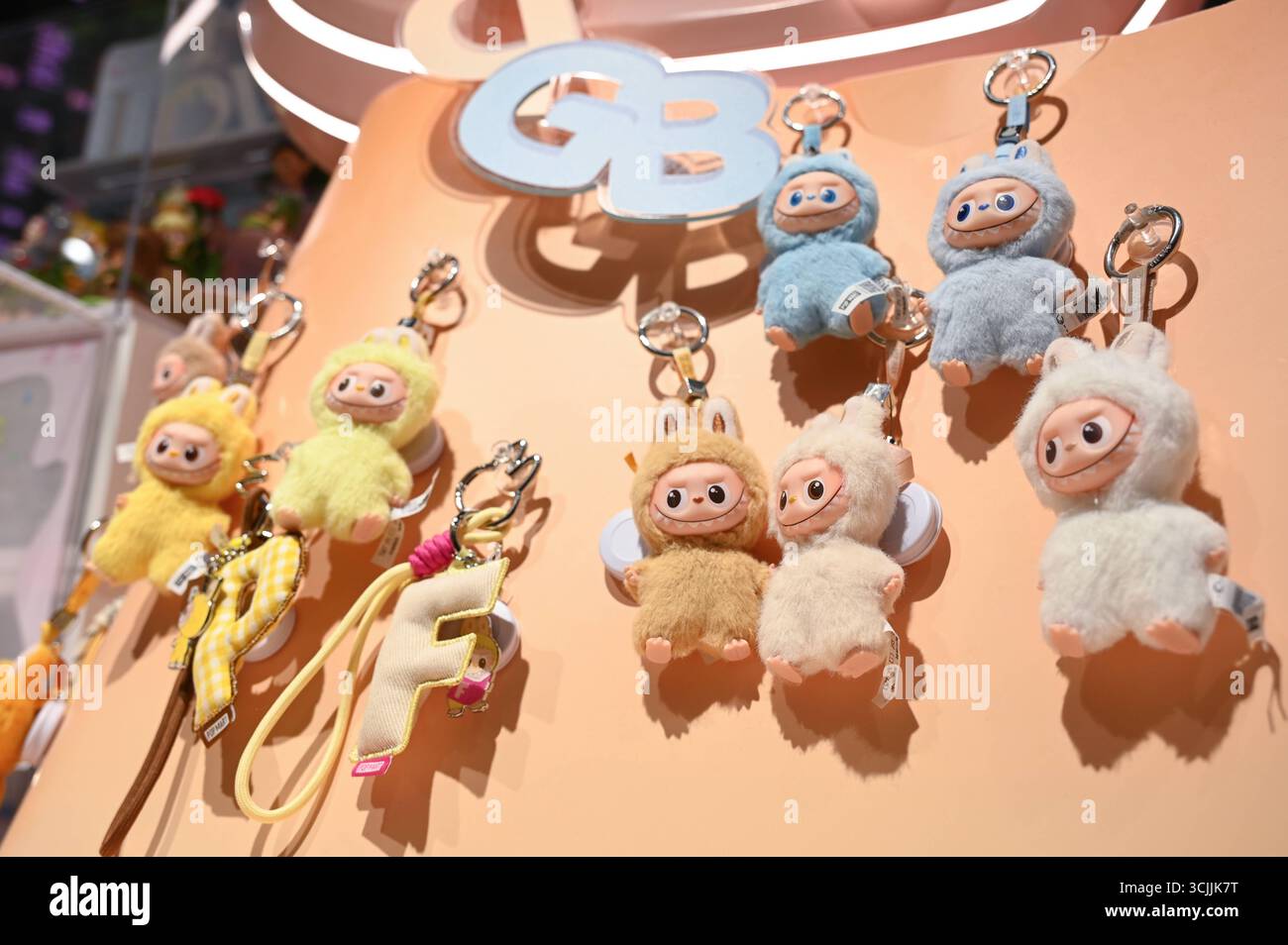 LABUBU in Shenzhen LABUBU products display at the POP MART shop in the ...