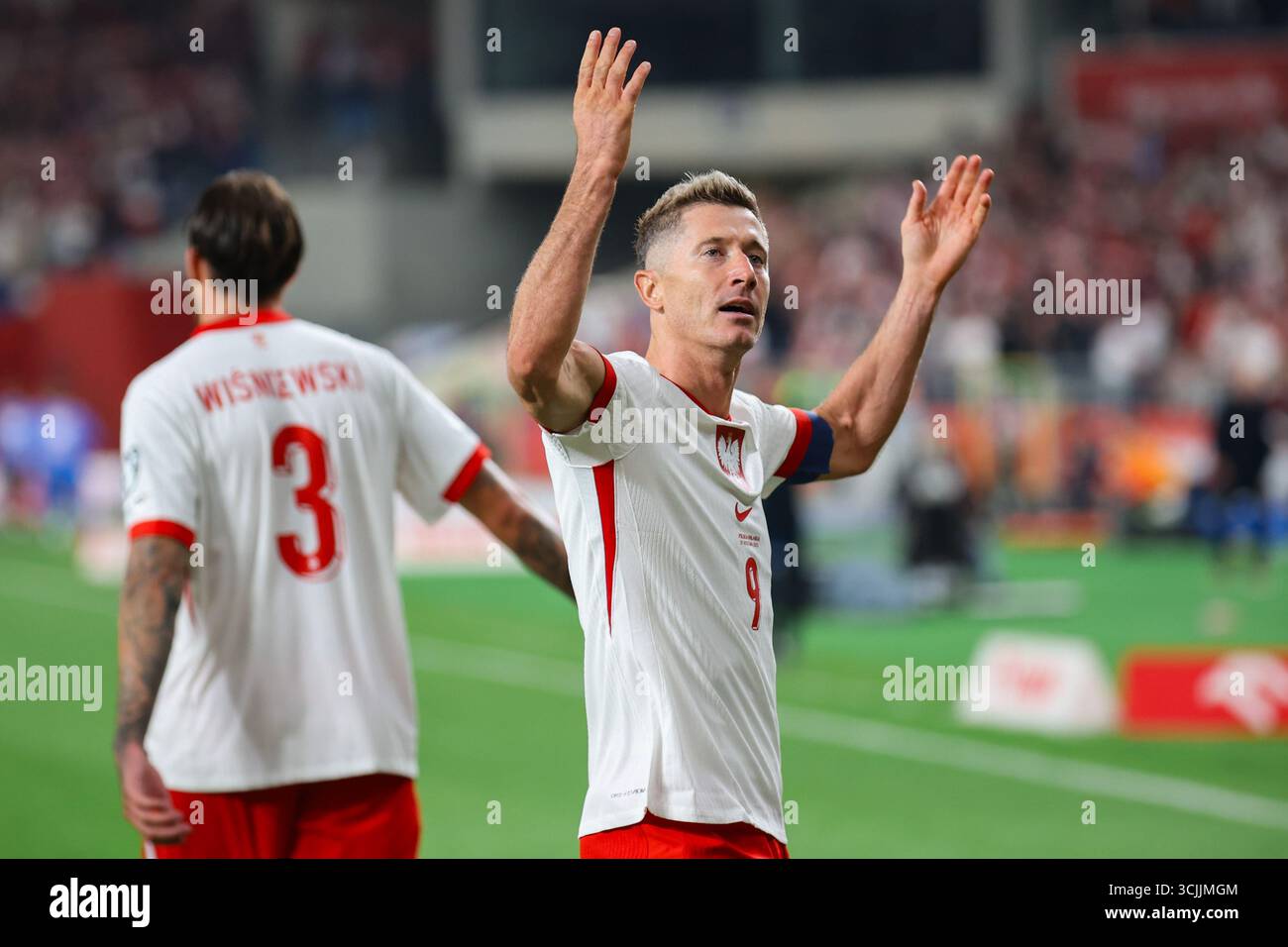 Robert Lewandowski of Poland celebrates a goal during the 2026 FIFA ...