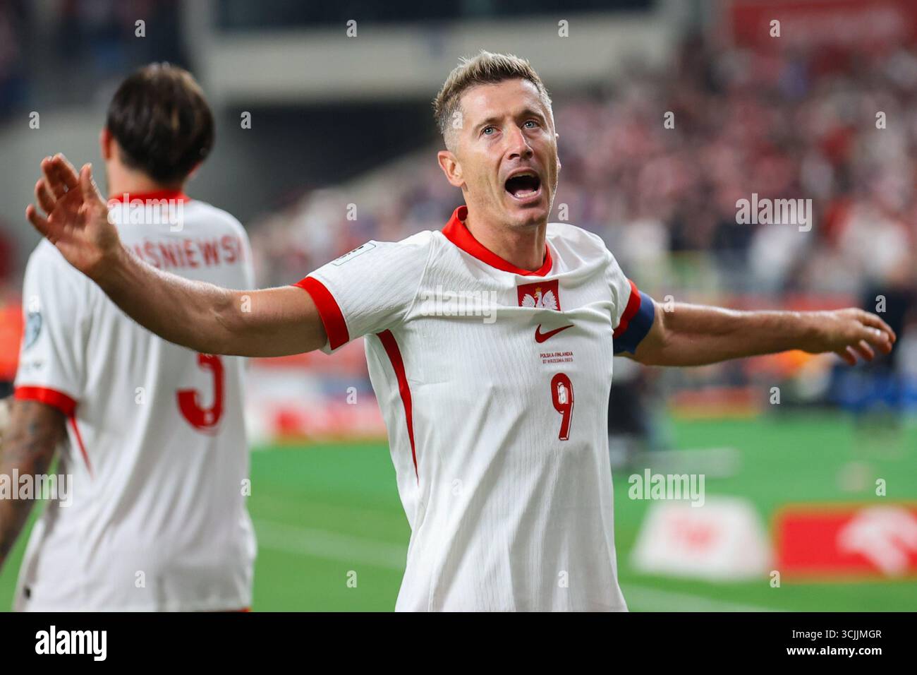 Robert Lewandowski of Poland celebrates a goal during the 2026 FIFA ...