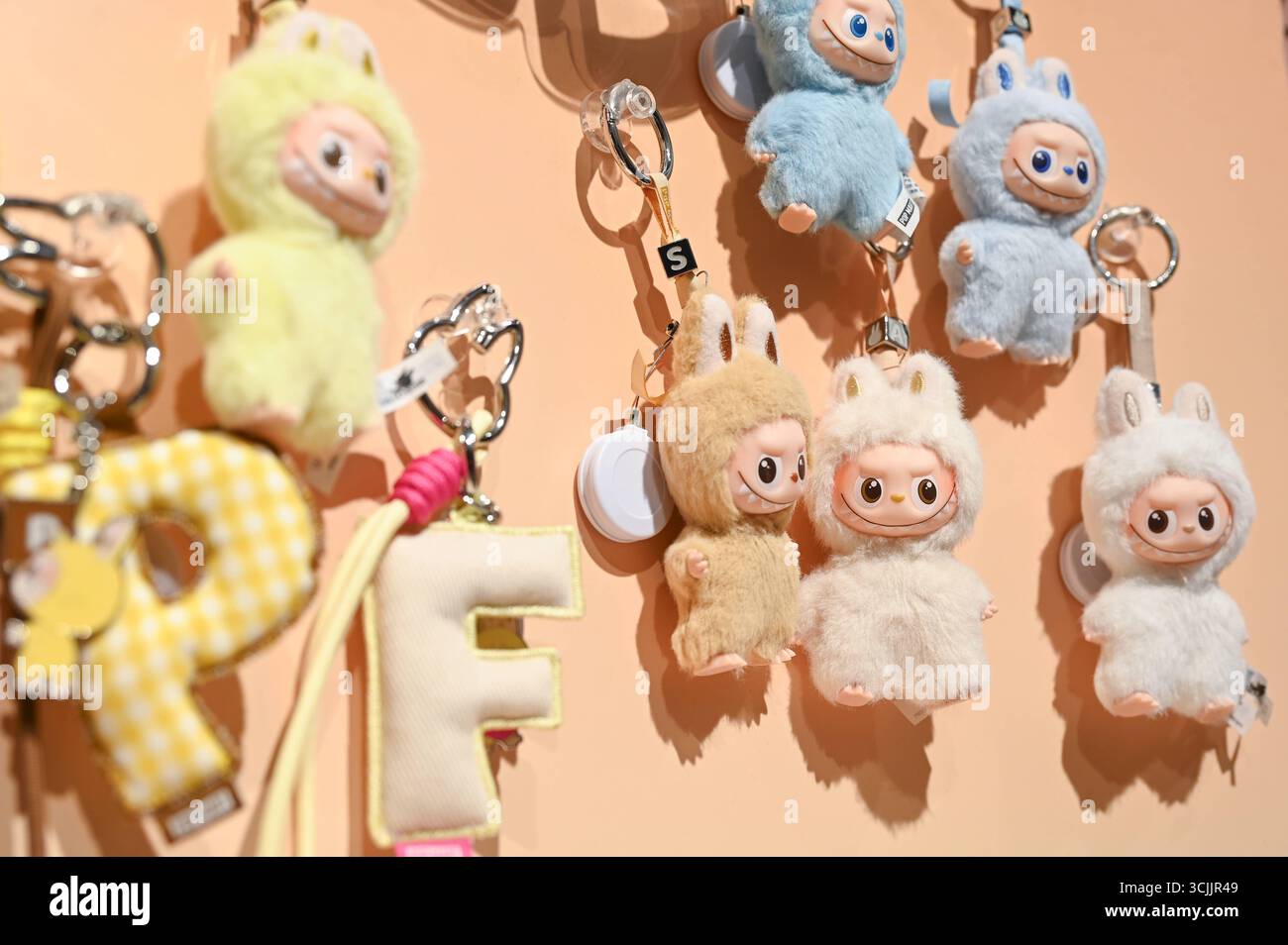 LABUBU in Shenzhen LABUBU products display at the POP MART shop in the ...